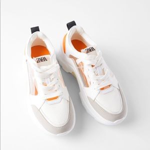 Zara | Shoes | Zara Sneakers With Vinyl Pieces | Poshmark